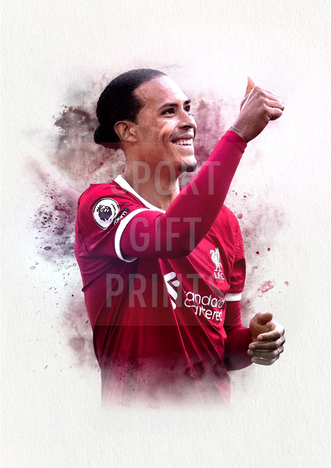 Virgil Van Dijk Poster | Virgil Van Dijk Print, Sports Poster, Football ...