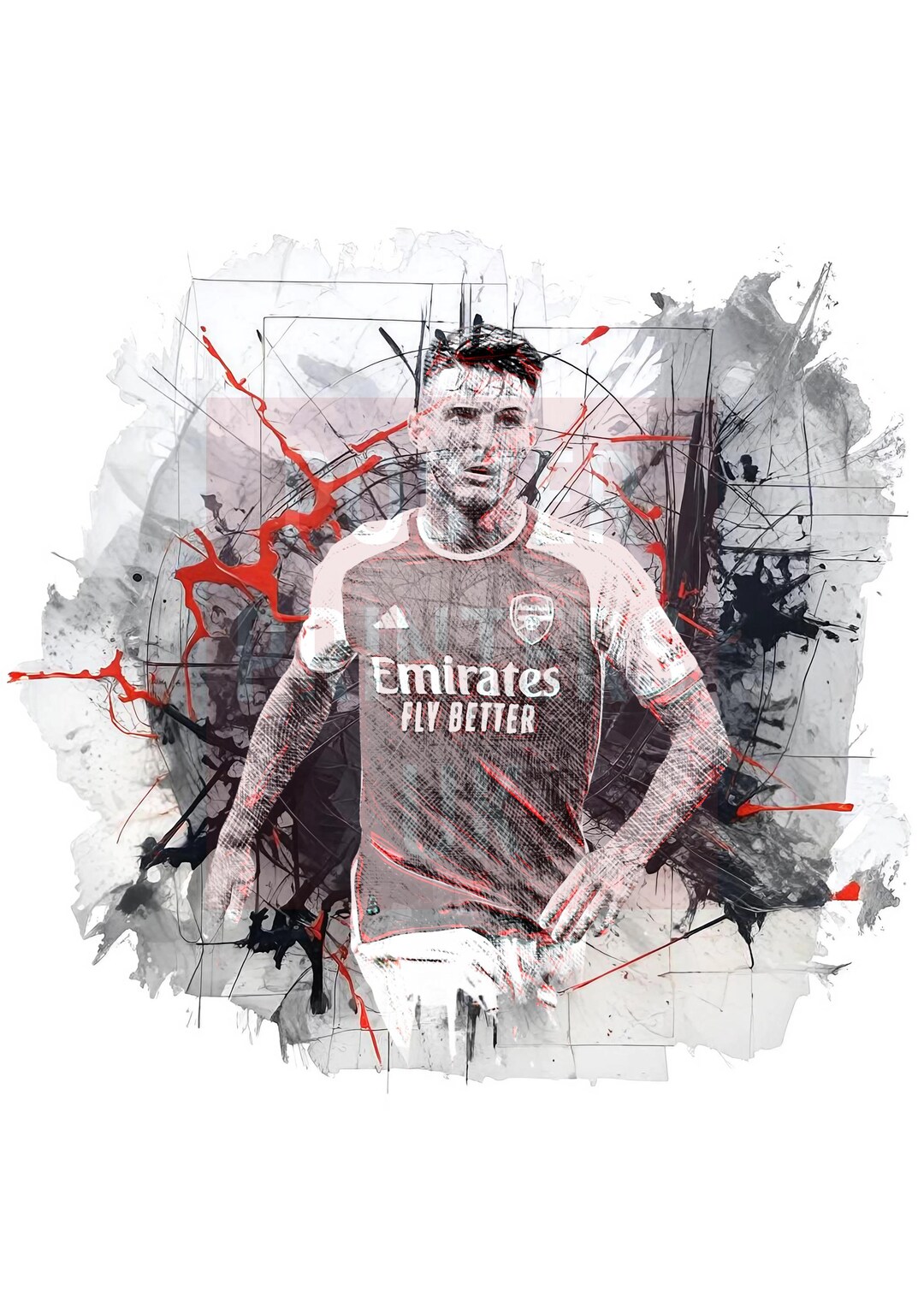 Declan Rice Poster Declan Rice Print, Sports Poster, Football Player ...