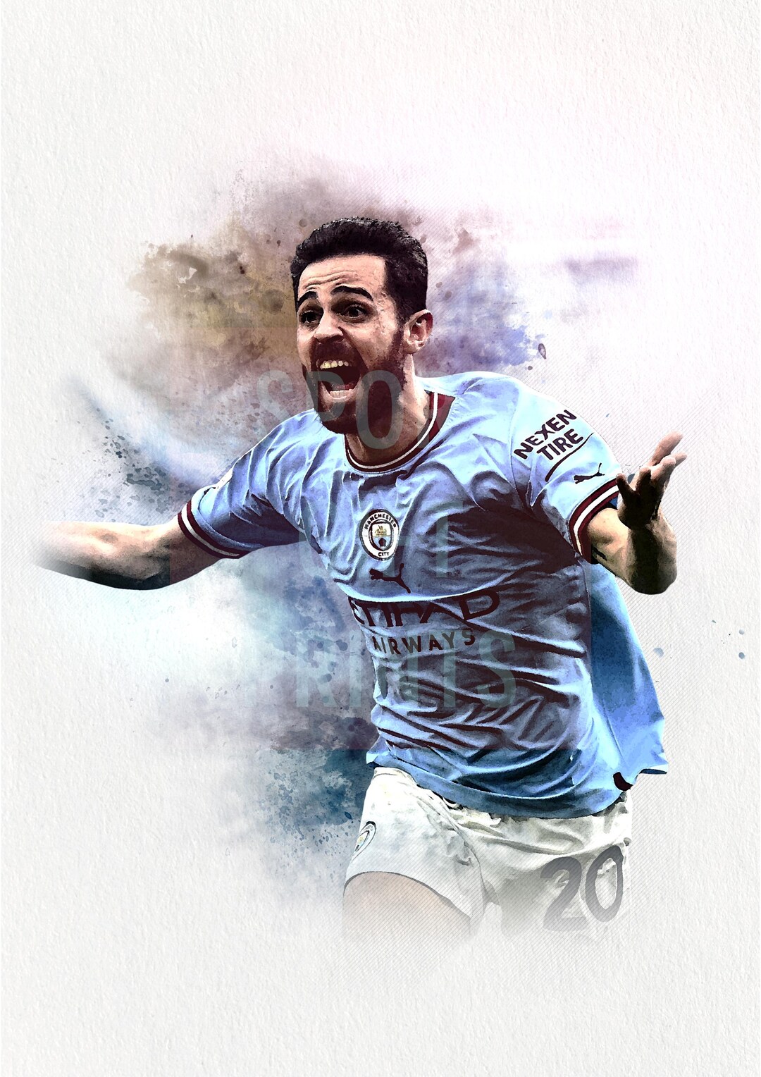 Bernardo Silva Poster | Bernardo Silva Print, Sports Poster, Football ...