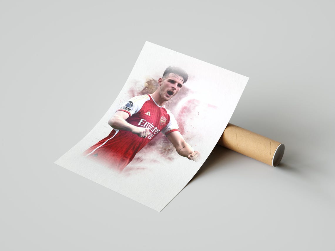 Declan Rice Poster | Declan Rice Print, Sports Poster, Football Player ...