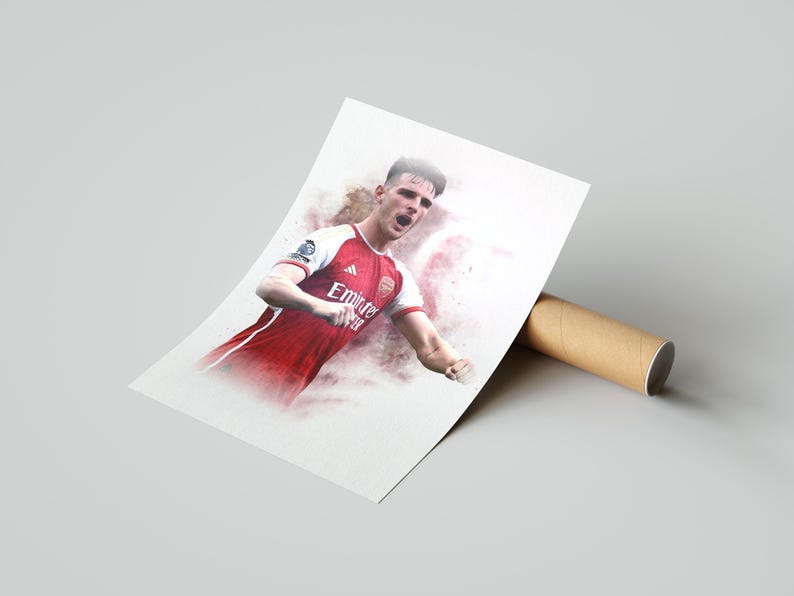 Declan Rice Poster | Declan Rice Print, Sports Poster, Football Player ...