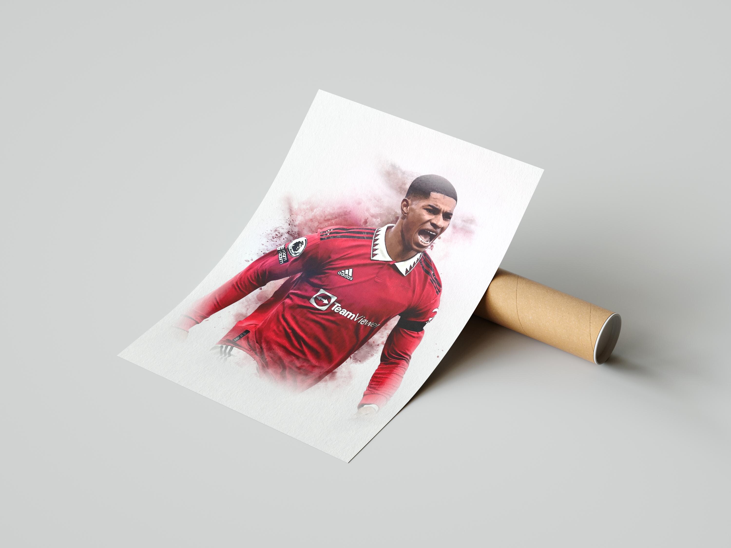 Marcus Rashford Poster | Marcus Rashford Print, Sports Poster, Football ...