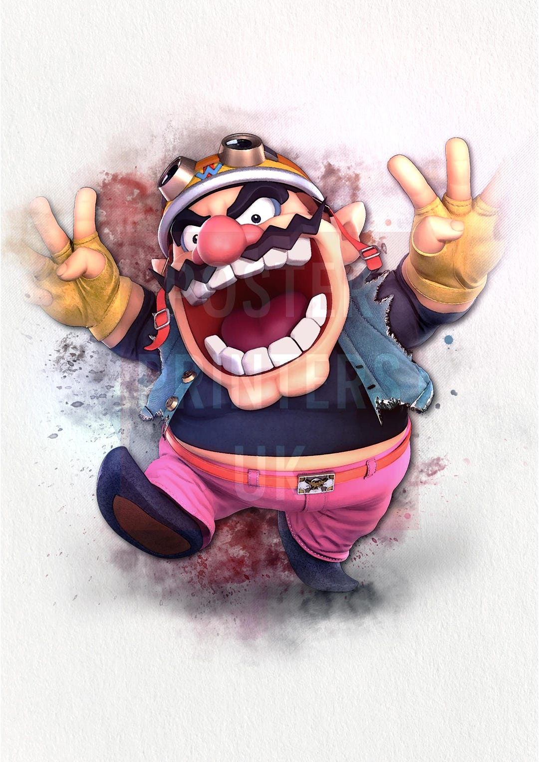 Wario Poster Wario Nintendo Print, Games Poster, Game Character Poster ...