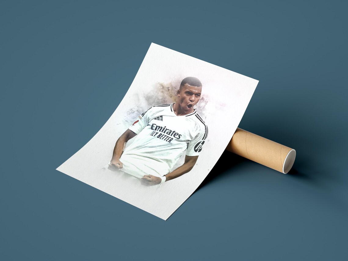 Kylian Mbappe Poster | Kylian Mbappe Print, Sport Poster, Football ...