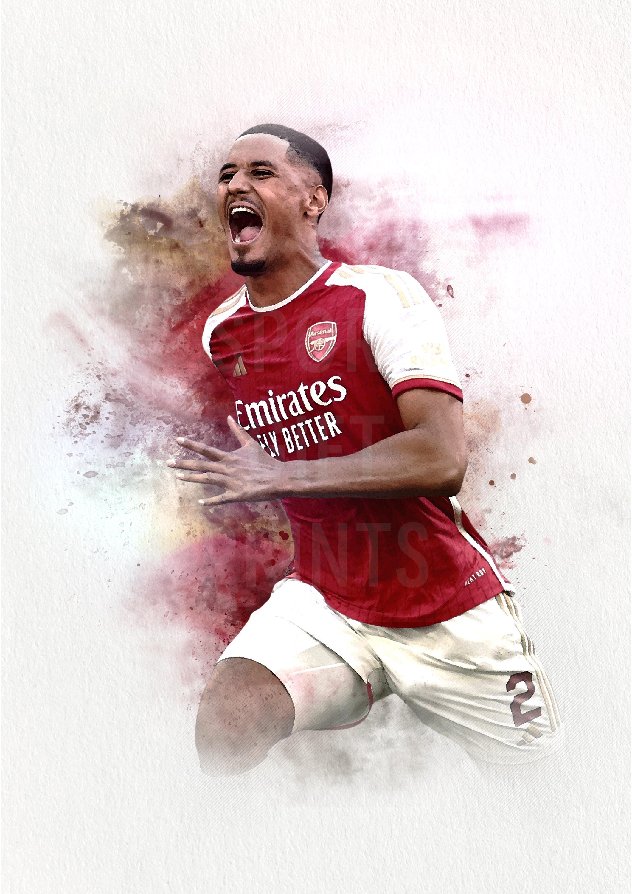 William Saliba Poster | William Saliba Print, Sports Poster, Football ...