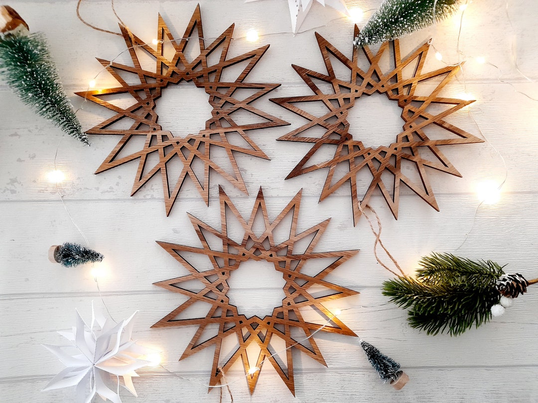 Wooden Star Star Wooden Christmas Decoration Christmas Decoration ...