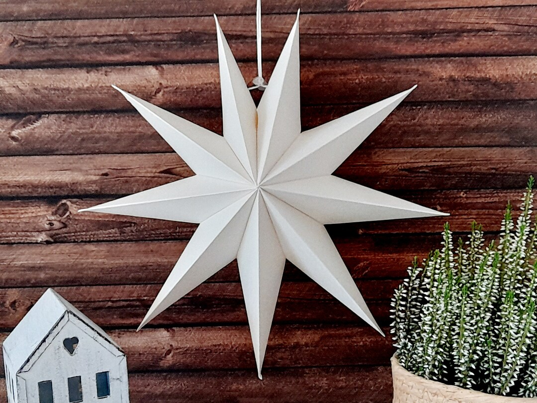 Scandinavian Paper Star – Paper Christmas Star Decoration, 3 Sizes (28 ...