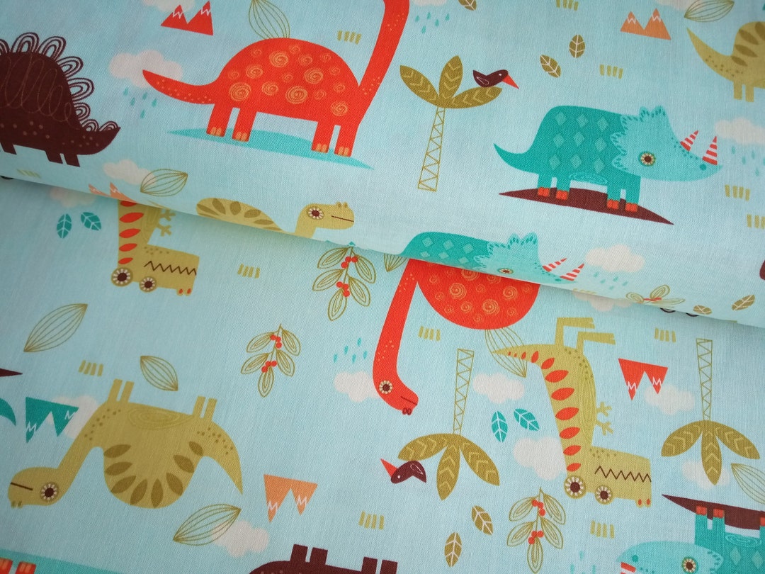 Riley Blake Dino Dinosaur Fabric Cotton Kids Cotton Fabric Fabrics - Etsy