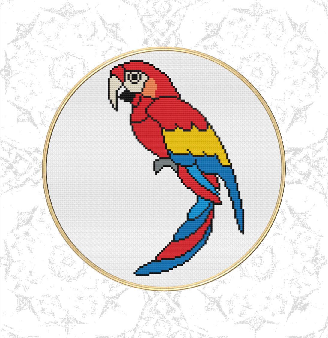Parrot Cross Stitch Pattern PDF Download Printable Bird Art Projects ...