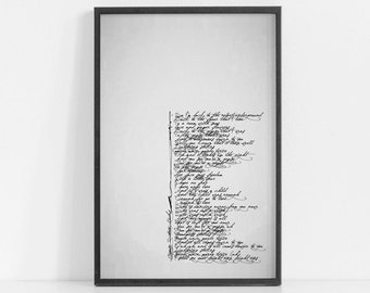 Song lyric art | Etsy