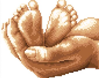 Baby Feet Cross Stitch - Etsy