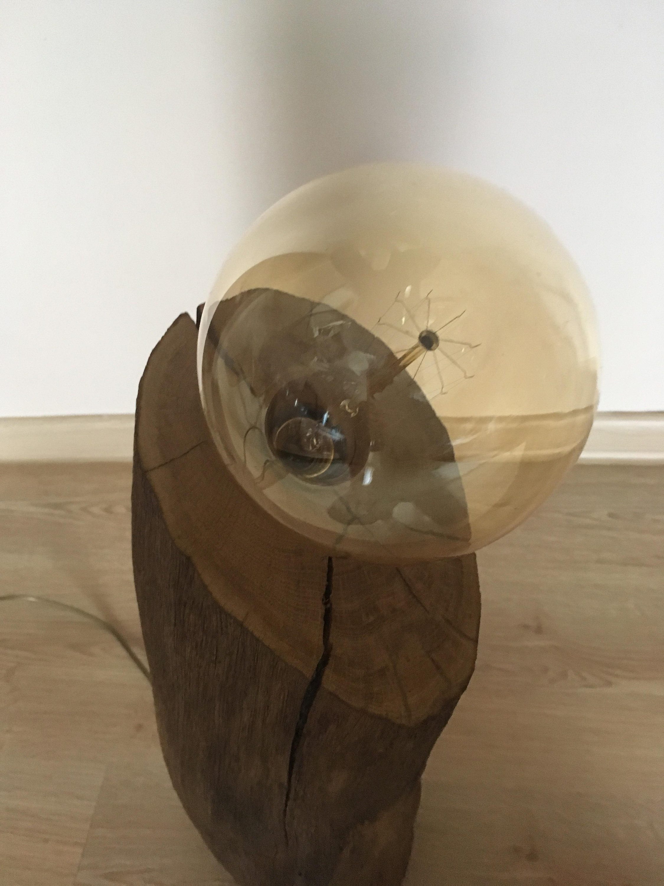 Reclaimed Wooden Lamp Robinia Wood Edison Light Bulb Floor - Etsy