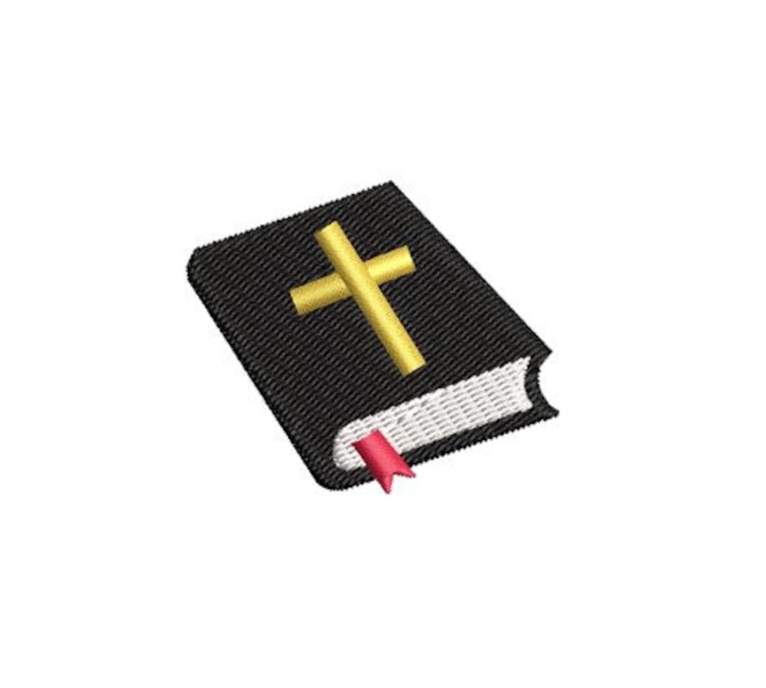 Mini Bible Embroidery Design Mini Small Bible Cross Machine Embroidery ...