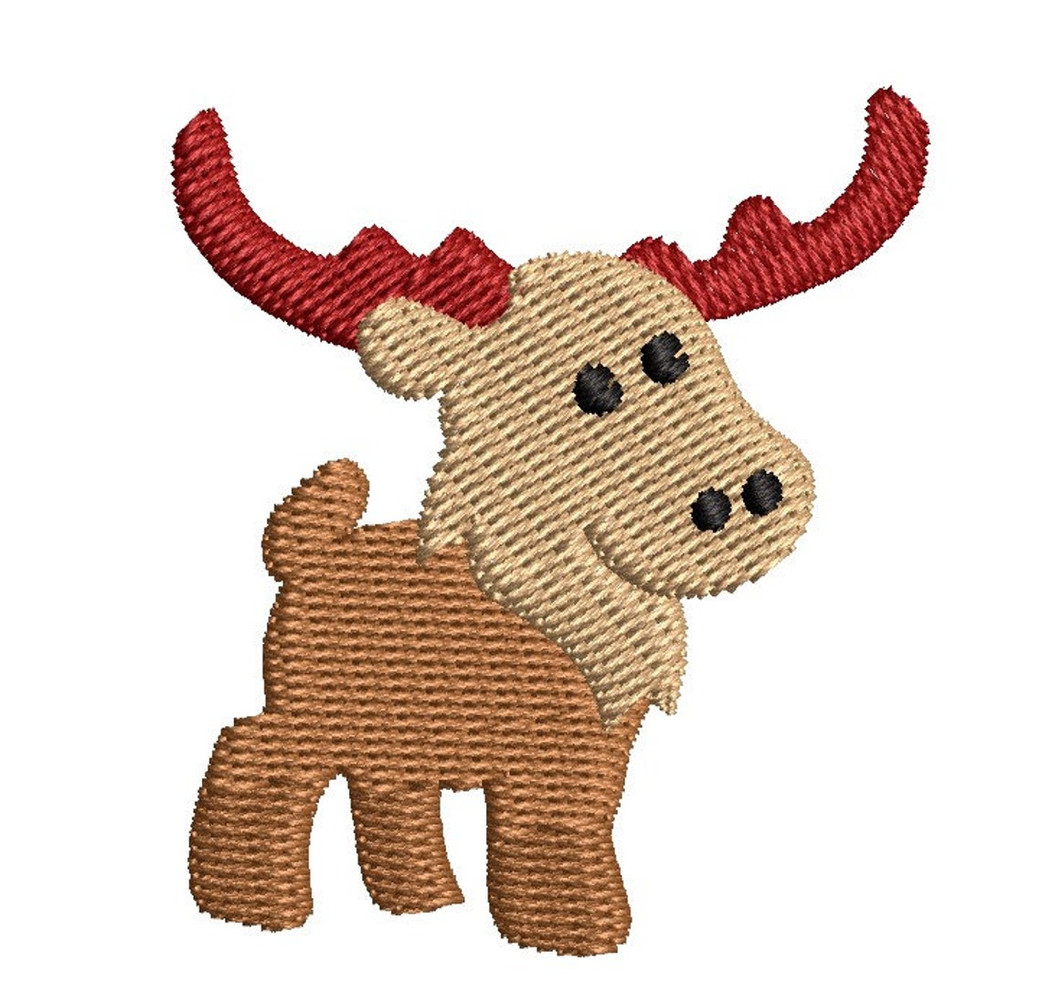 Moose Embroidery Design Small Cute Farm Animal Baby Machine - Etsy