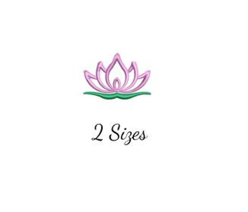 Lotus Outline Embroidery Design Flower Mini Small Lotus Yoga | Etsy