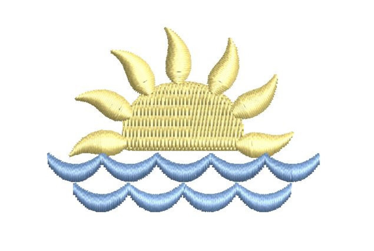 Sun Waves Embroidery Design Sunshine Mini Ocean Wave Small | Etsy