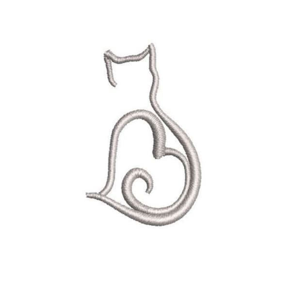 Cat Line Embroidery Design - Etsy