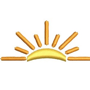 Sun Sunrise Embroidery Design Sunshine Mini Sunset Small Machine ...