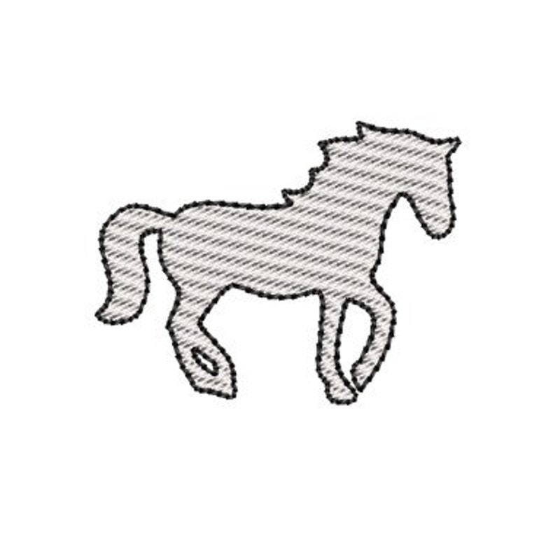 Stitch on Horse Silhouette - Etsy
