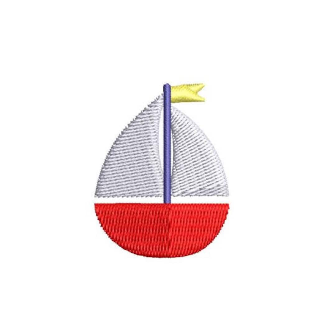 Mini Sailboat Embroidery Design Sailing Small Machine Pattern Shirt ...