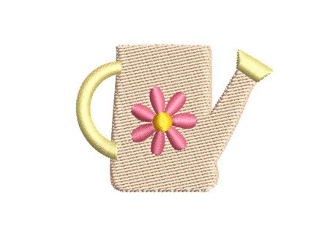 Mini Flower Watering Can Embroidery Design Small Water Can Machine ...