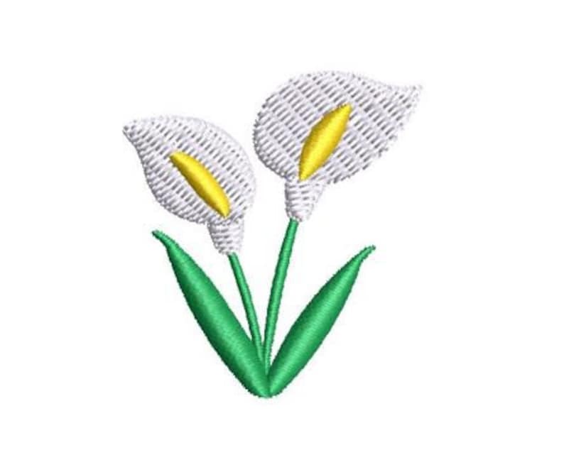 Calla Lily Embroidery Design Mini Flower Small Machine - Etsy