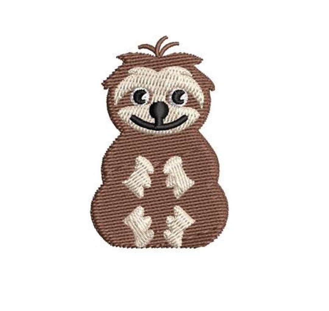 Mini Sloth Embroidery Design Small Baby Machine Embroidery Pattern ...