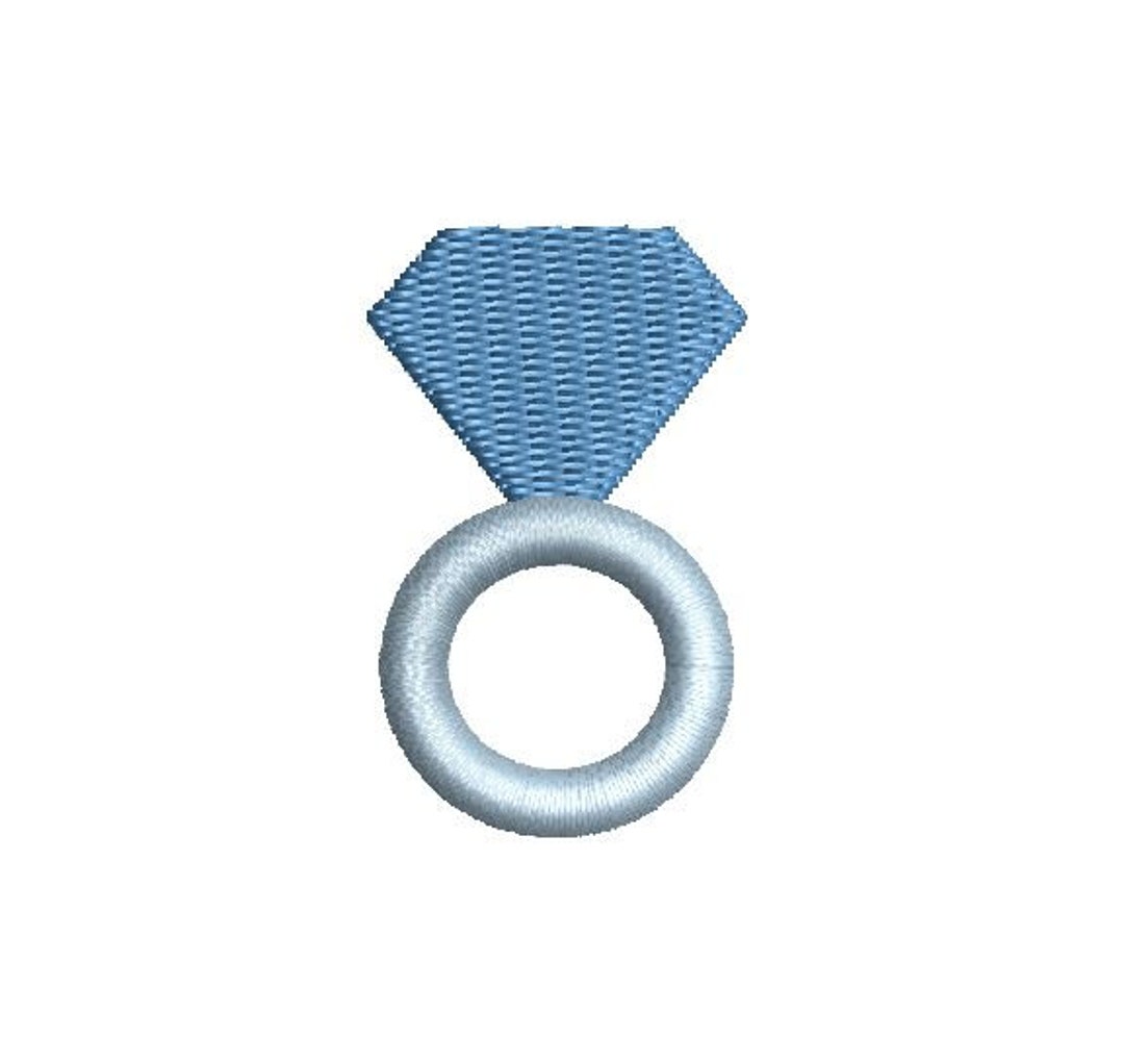 Diamond Ring Embroidery Design Mini Small Engagement Wedding - Etsy UK