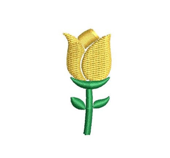 Mini Tulip Rose Embroidery Design Small Flower Machine - Etsy