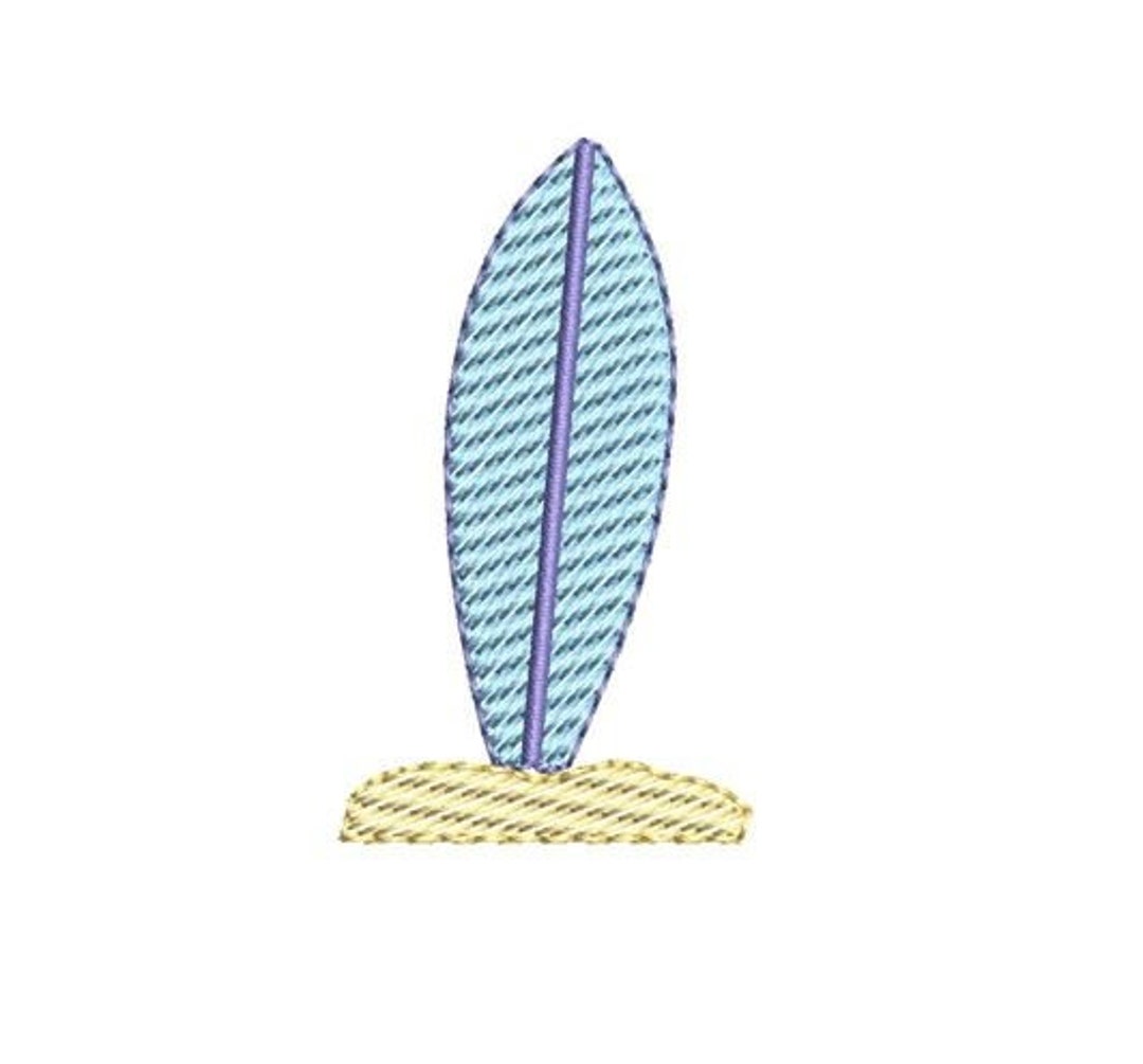 Surfboard Embroidery Design Sand Small Beach Surf Board Quick Stitch ...