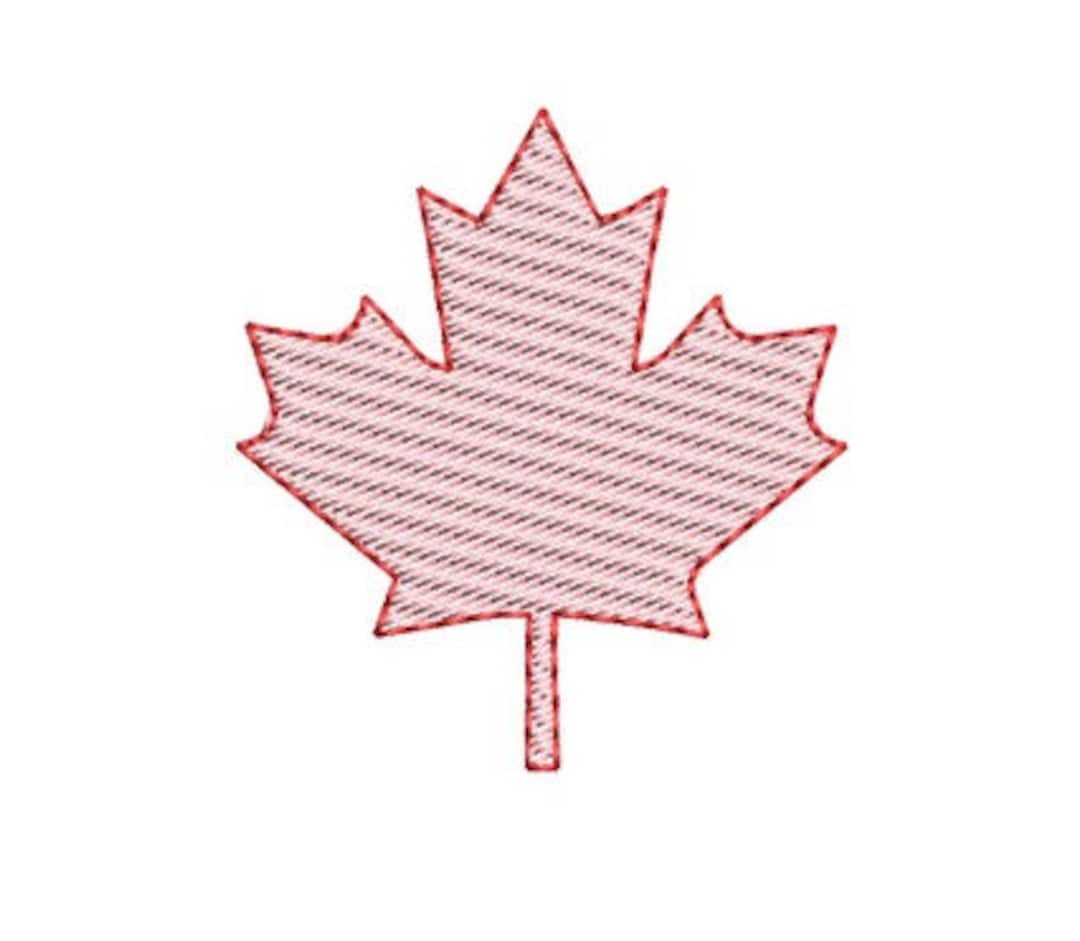 Maple Leaf Sketch Embroidery Design Quick Stitch Mini Small Canada ...