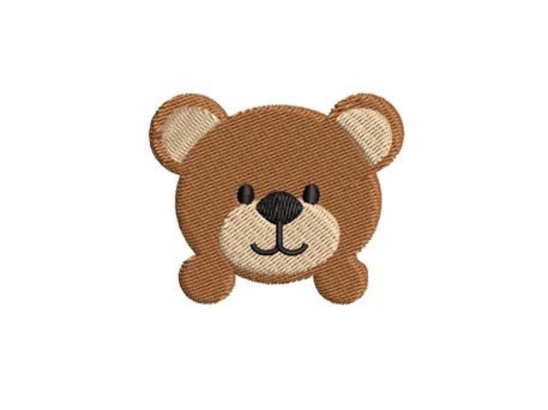 Mini Bear Embroidery Design Bear Face Small Machine Embroidery Pattern ...