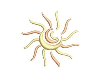 Sun Embroidery Design Mini Sunshine Small Machine Embroidery | Etsy