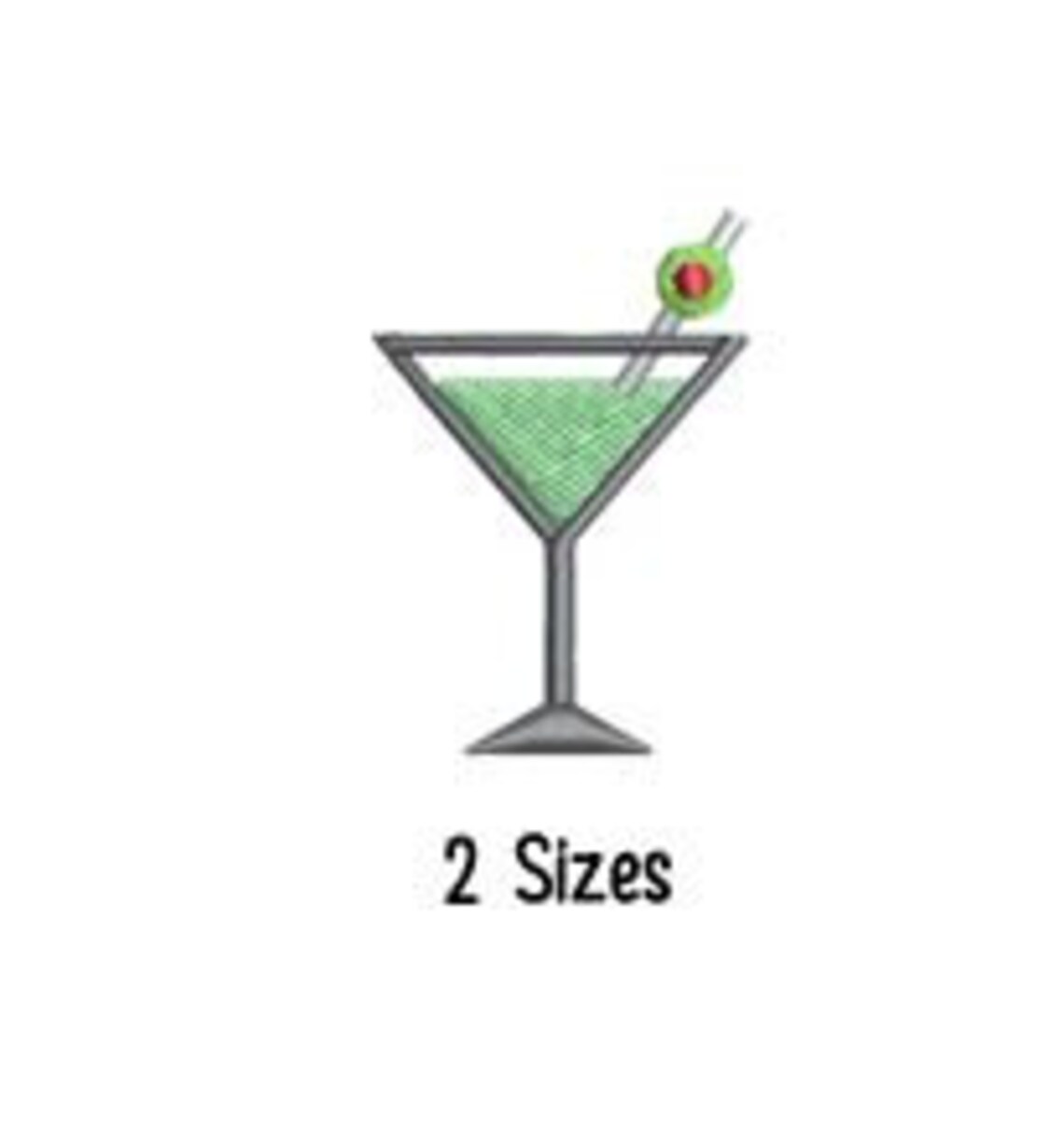 Martini Embroidery Design Mini Cocktail Embroidery, Olive Small Machine ...