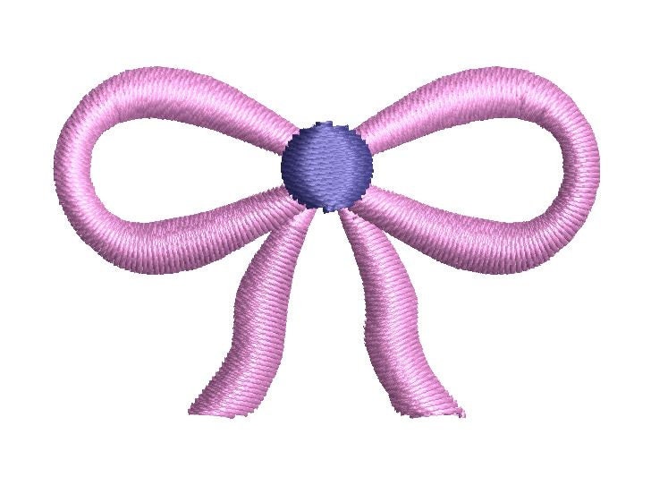 Mini Ribbon Bow Embroidery Design Bow Small Machine Embroidery - Etsy