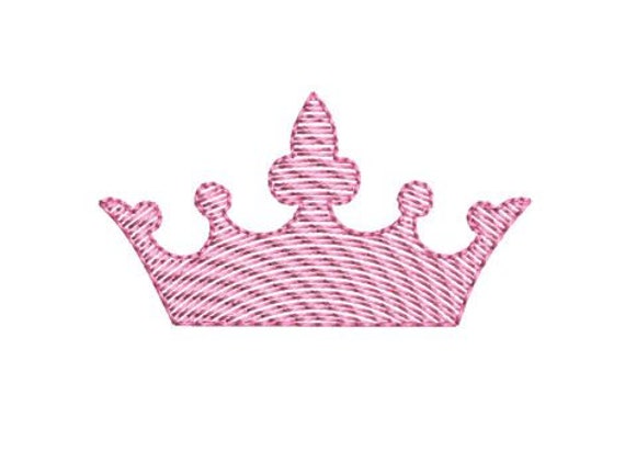 Princess Crown Sketch Embroidery Design Mini Quick Stitch | Etsy
