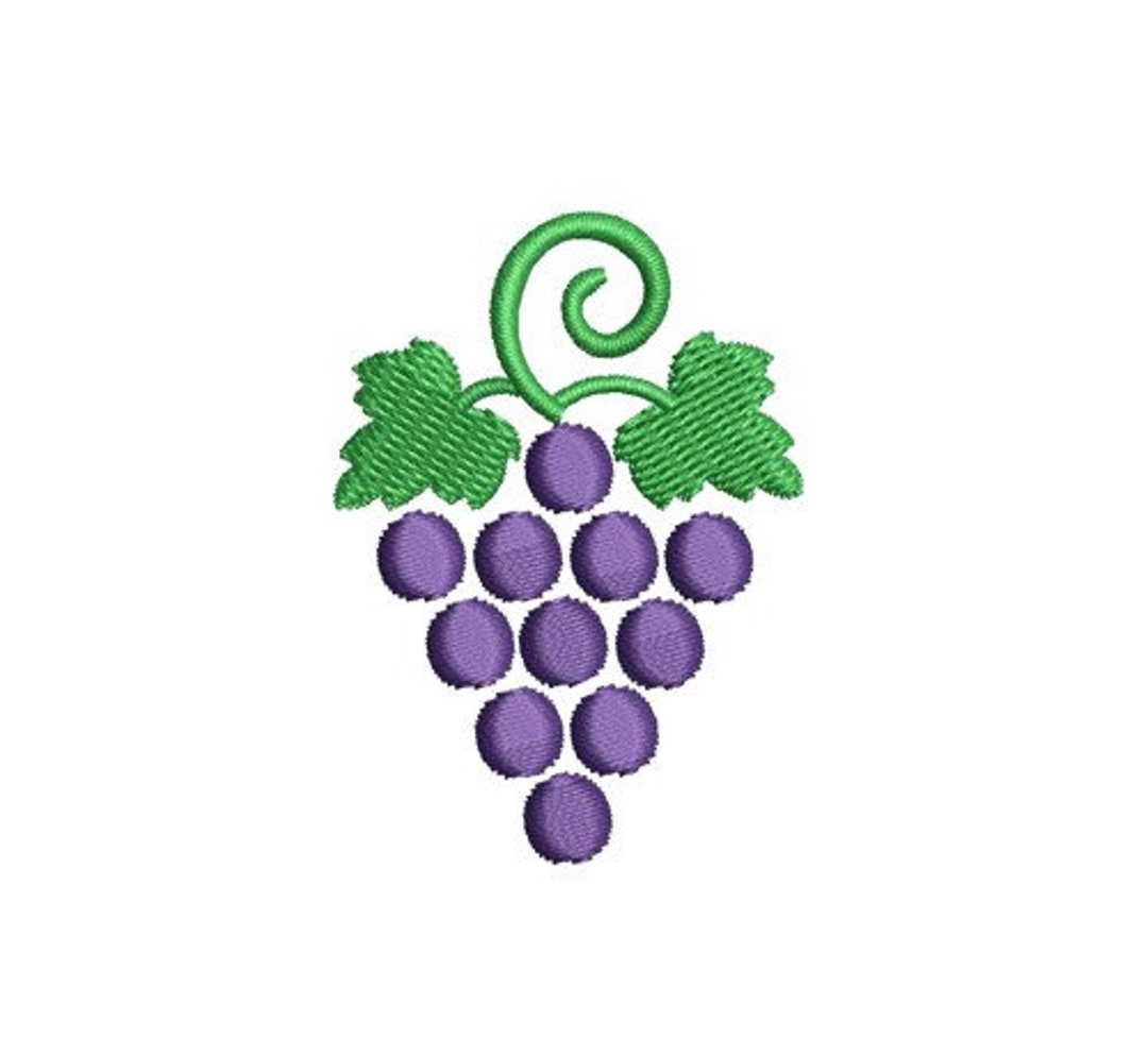 Grapes Embroidery Design Mini Wine Small Machine Embroidery Pattern ...