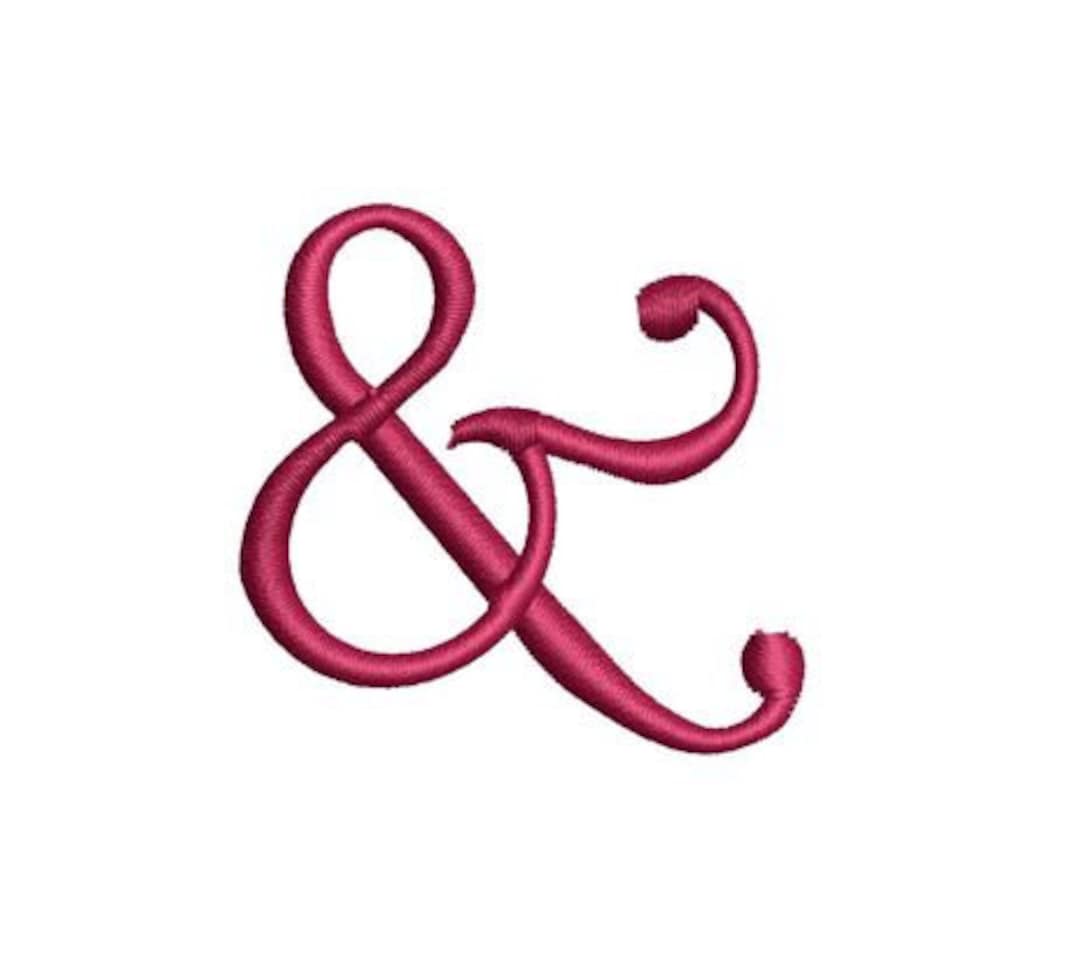 And Embroidery Design Mini Ampersand Symbol Small Machine Embroidery ...