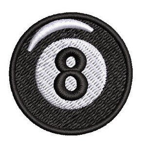 Eight 8 Ball Embroidery Design Mini Small Machine Embroidery Pattern ...