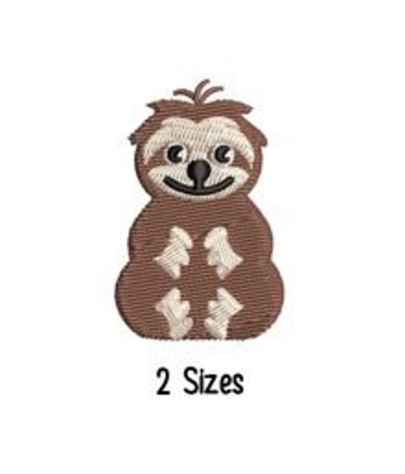 Mini Sloth Embroidery Design Small Baby Machine Embroidery - Etsy