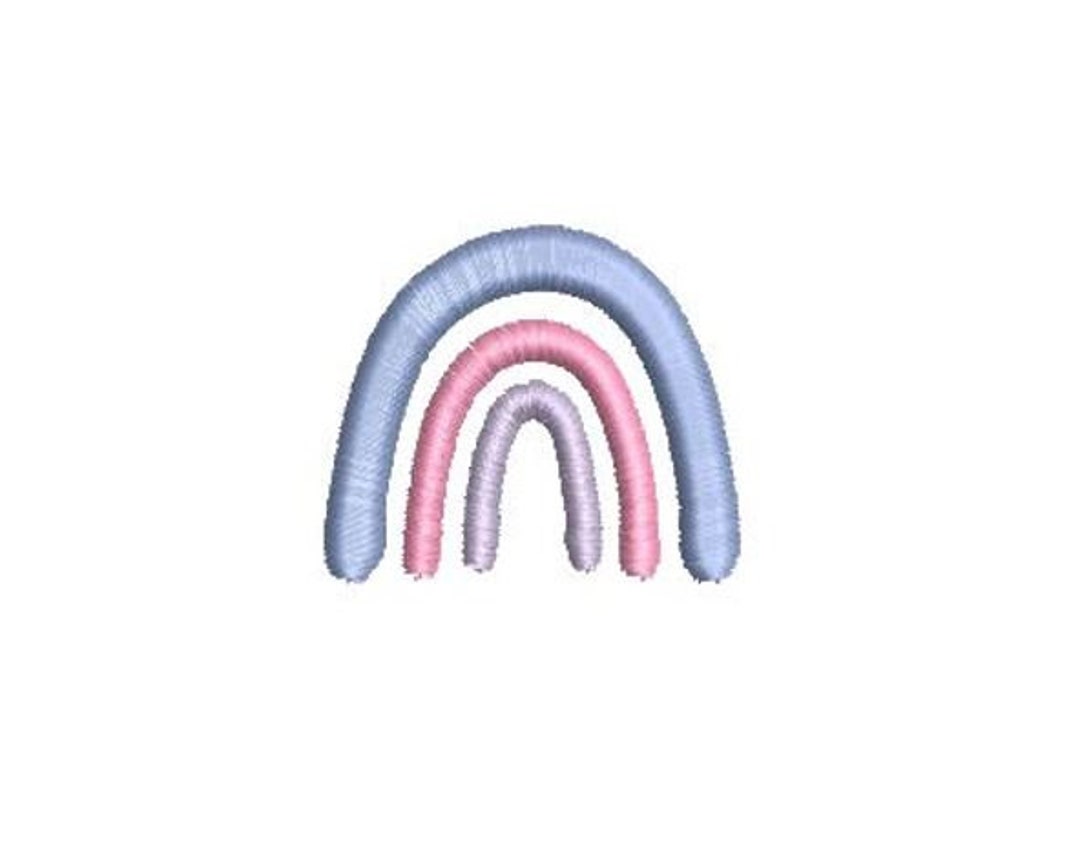 Boho Rainbow Embroidery Design Mini Pastel Small Rainbow Machine ...