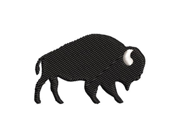 Buffalo Embroidery Design Mini Bison Silhouette Small Machine Pattern ...