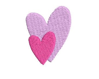 Hearts Scroll Embroidery Design 2 Sizes Instant Download - Etsy