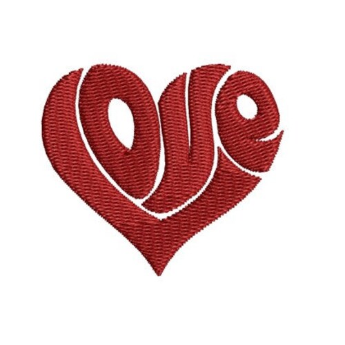 Love Embroidery Design Heart Machine Embroidery Design - Etsy