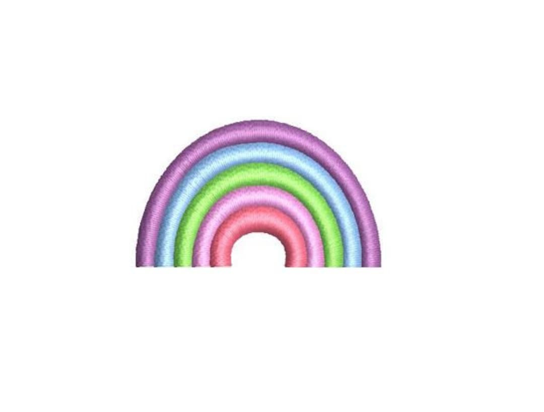 Rainbow Embroidery Design Mini Pastel Rainbow Small Machine Embroidery ...