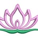 Lotus Outline Embroidery Design Flower Mini Small Lotus Yoga - Etsy