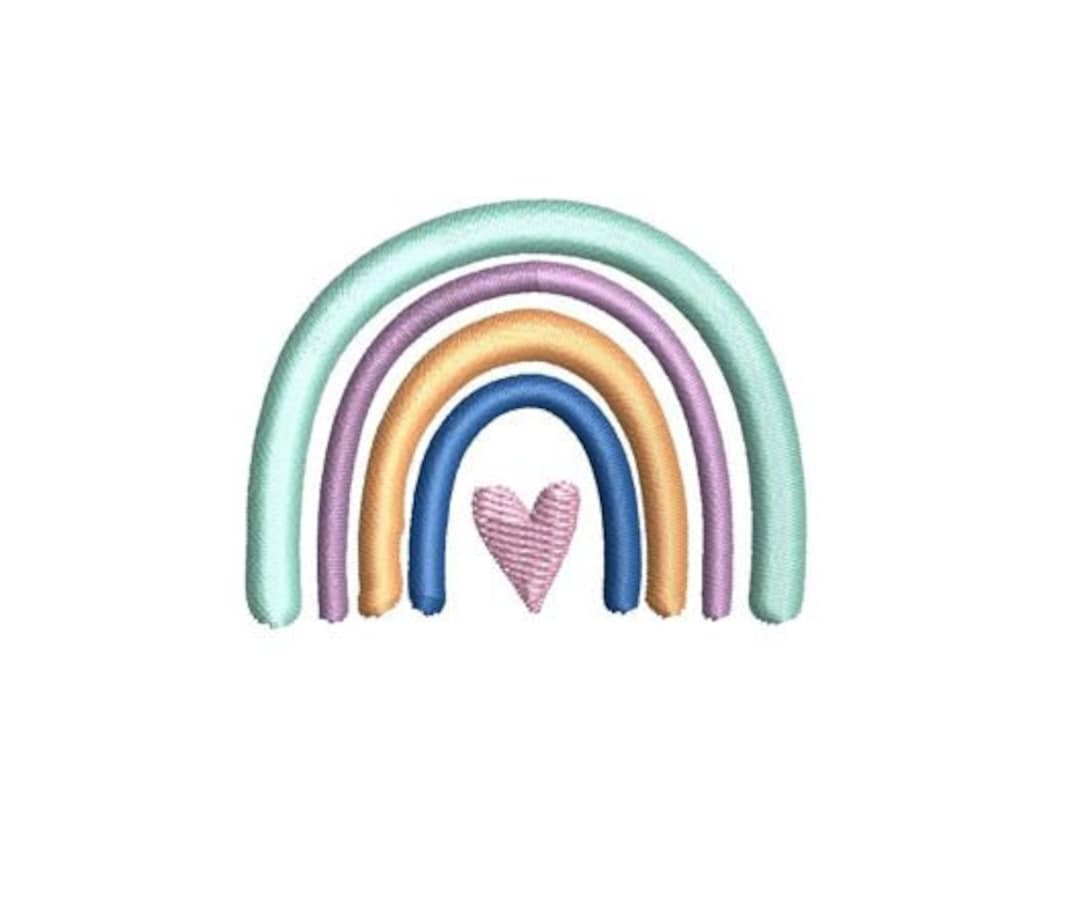 Mini Boho Rainbow Embroidery Design Small Rainbow Machine Embroidery ...
