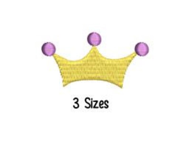 Mini Crown Embroidery Design Prince Princess Small Machine | Etsy