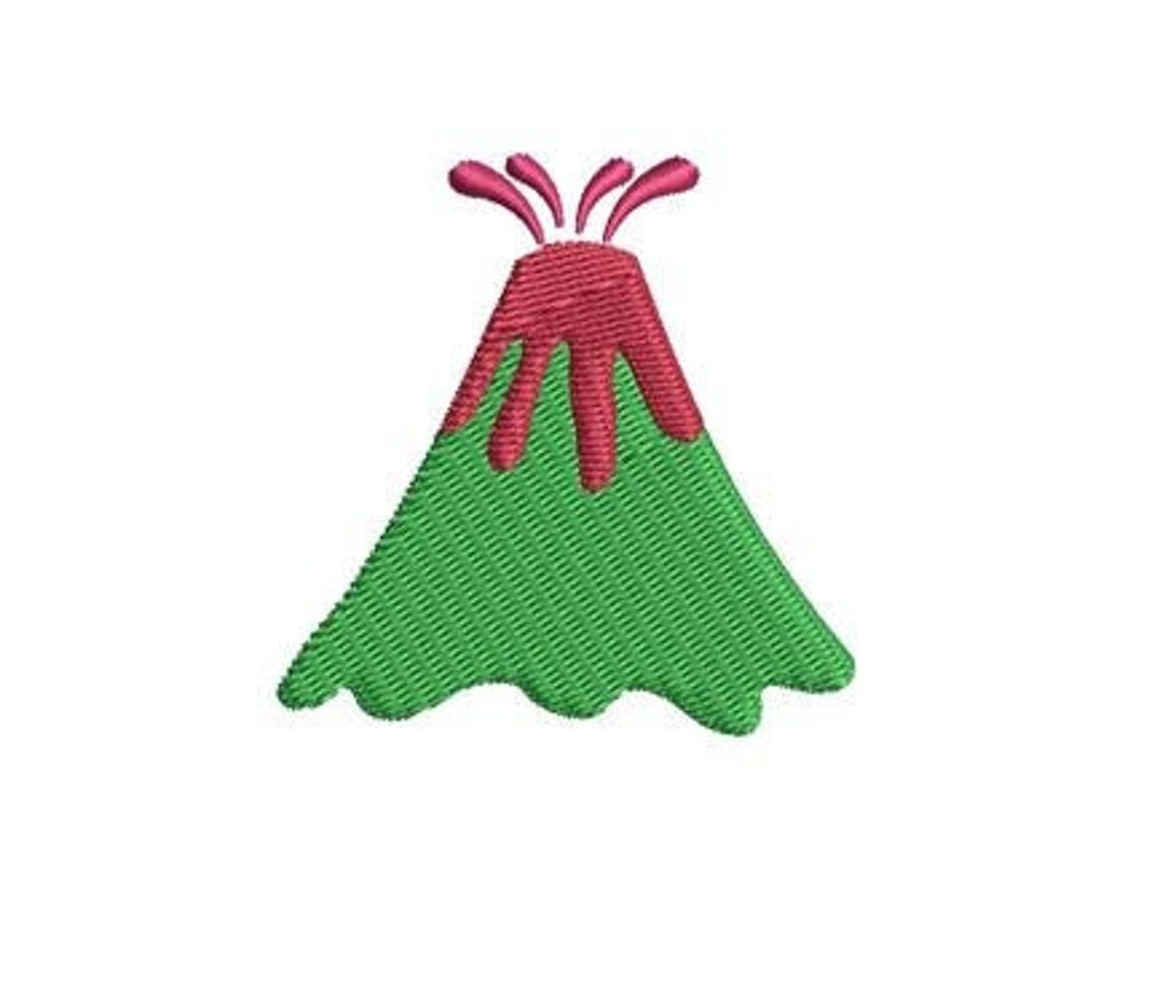 Volcano Embroidery Design Mini Small Lava Machine Embroidery Pattern ...