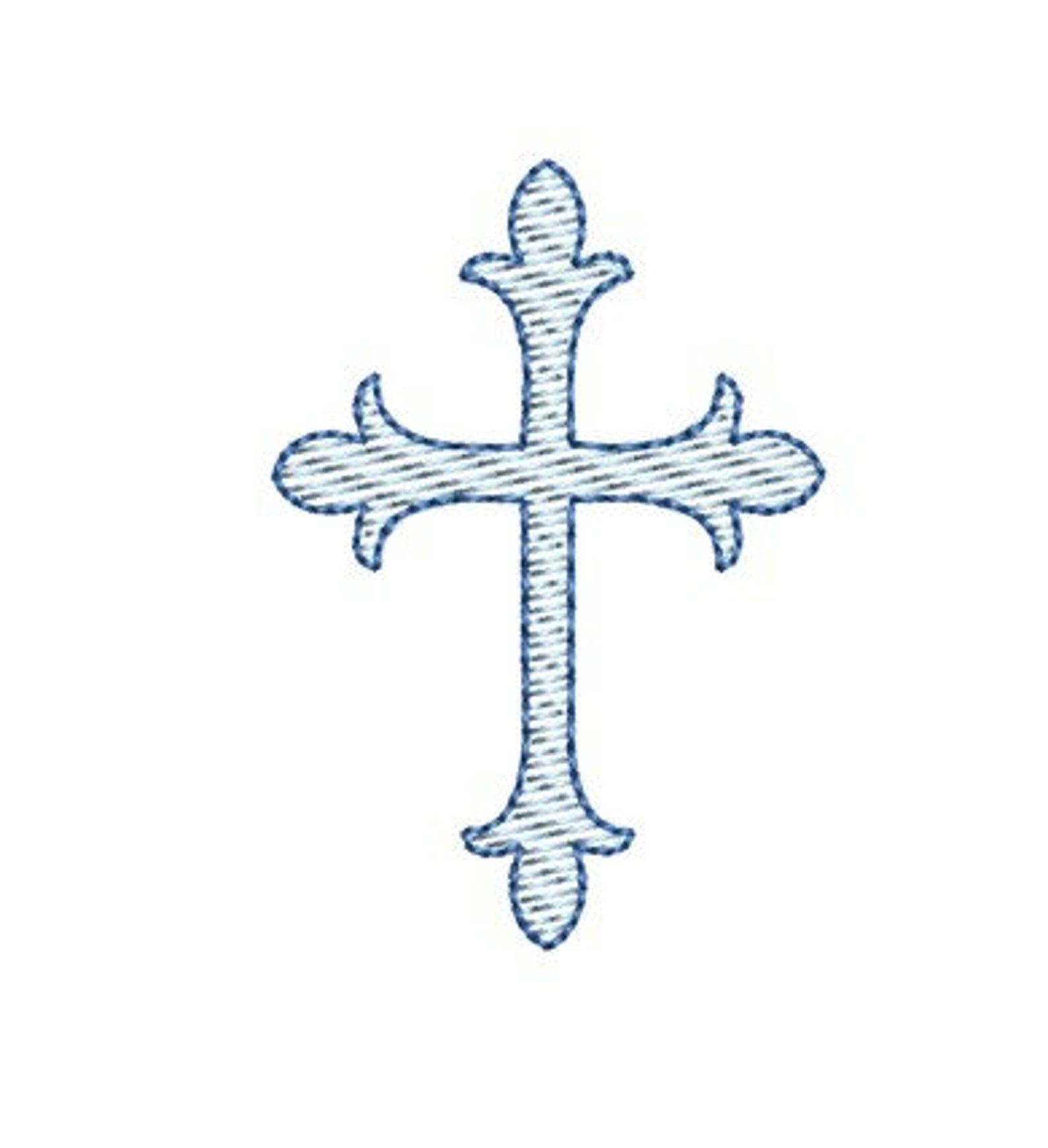 Cross Sketch Embroidery Design Quick Stitch Mini Small Cross - Etsy